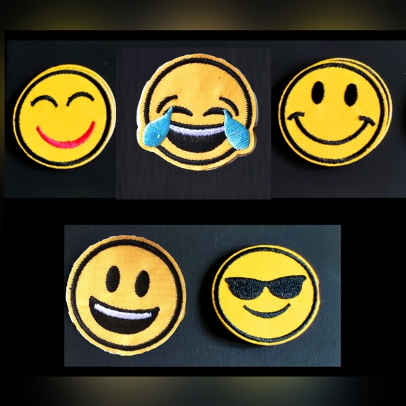 Other | New Lot Of 5 Emoji Patchesemblemsappliqus Rare Ones Approx 2 ...